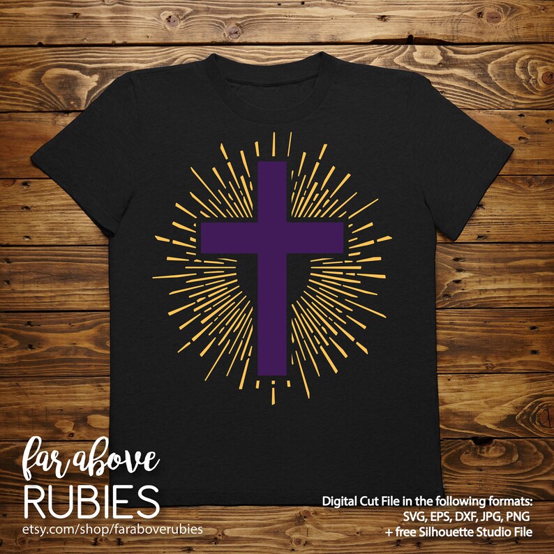 Easter SVG Cross Sun Rays SVG eps dxf png jpg digital cut | Etsy