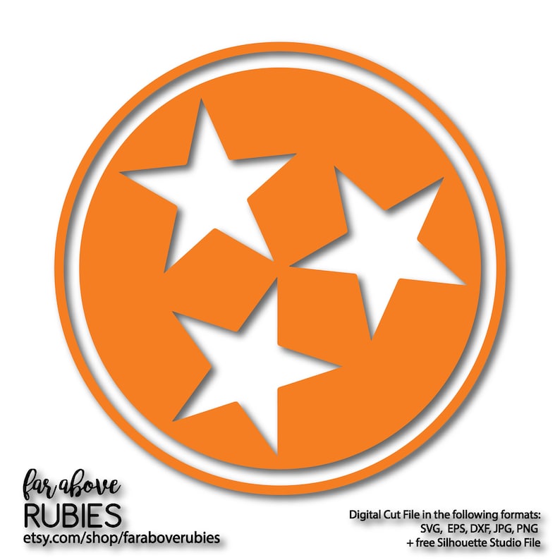 State of Tennessee TN Tri-Star tristar pride proud SVG EPS | Etsy
