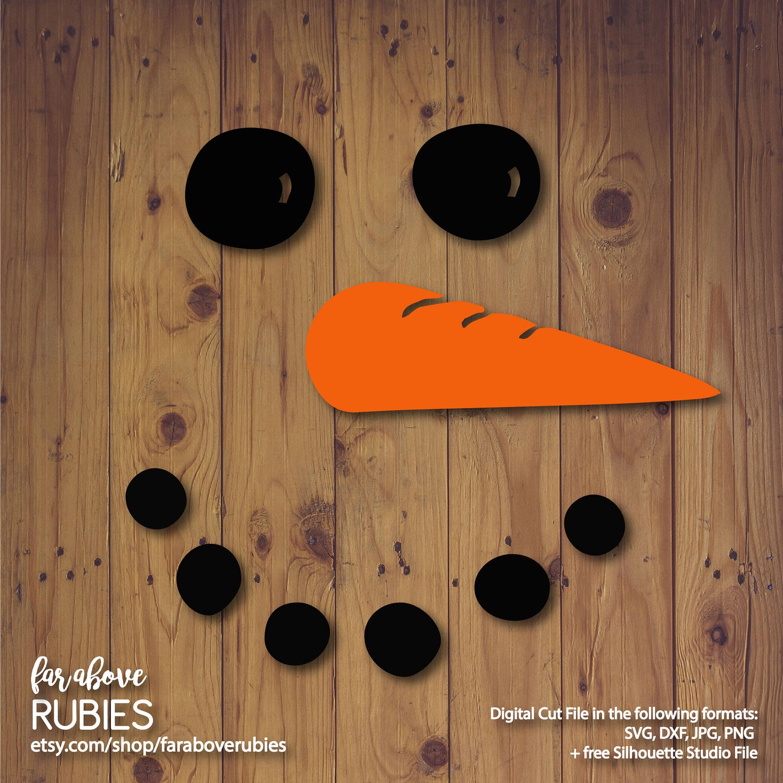 Snowman Face With Carrot Nose SVG EPS Dxf Png Jpg Digital Etsy