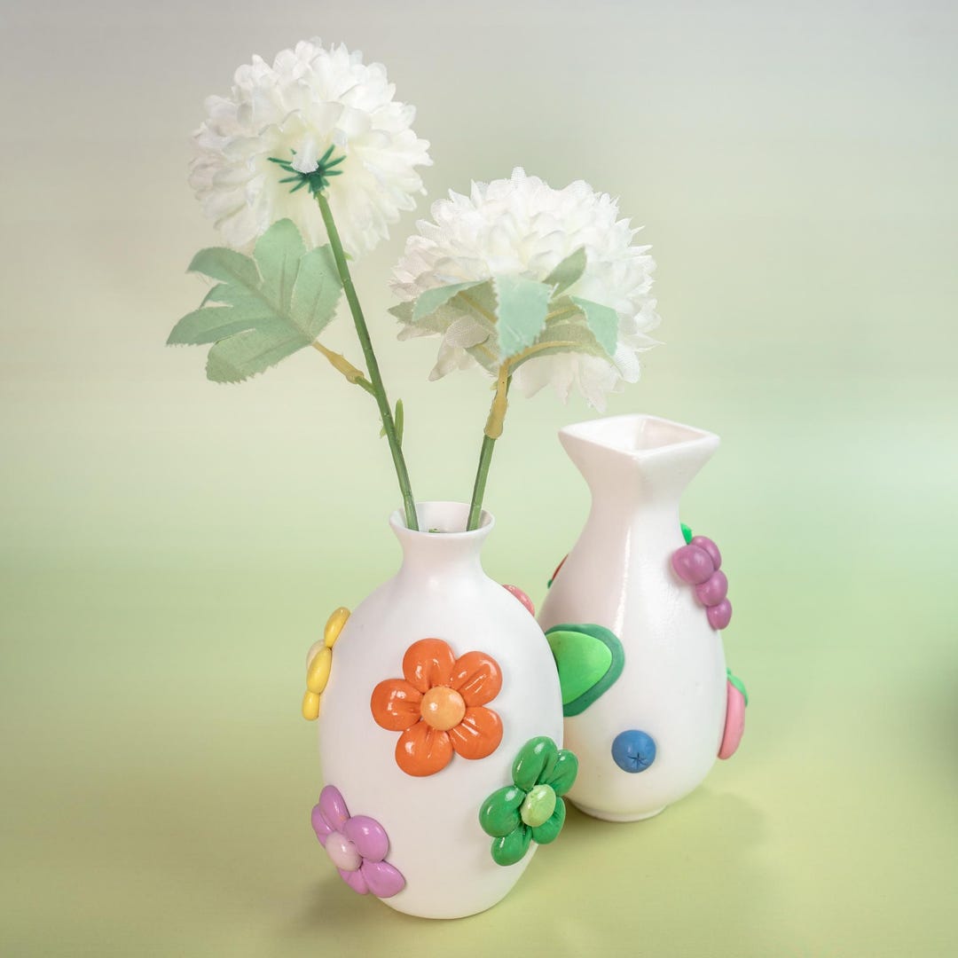Floral Joy Vases for Dried Flowers Handmade 3d-crafted Porcelain Vases Decor Whimsical Fruit ...