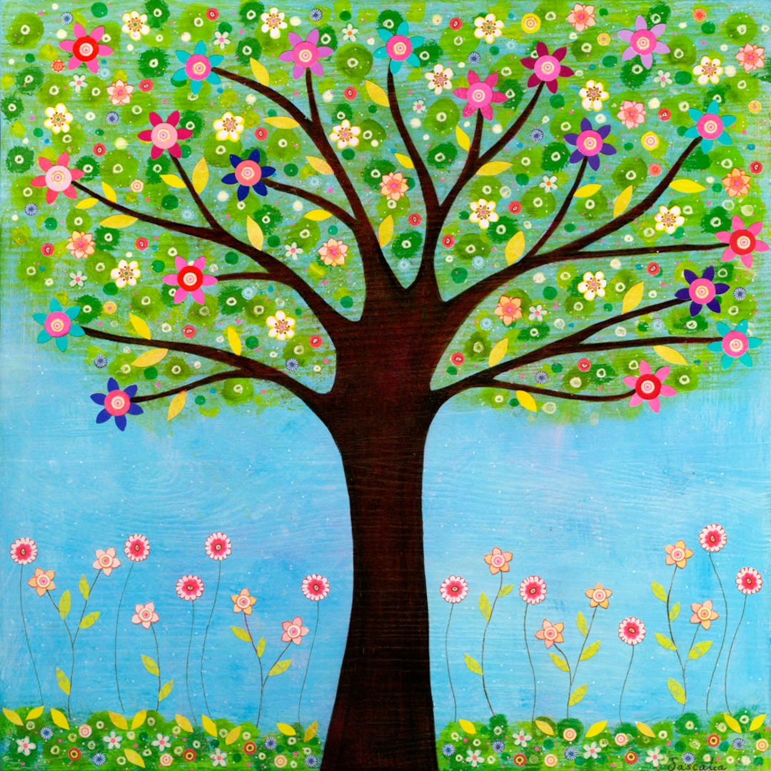 Tree Art Print Large Art Print Sunlight Tree Art Tree Painting Tree ...