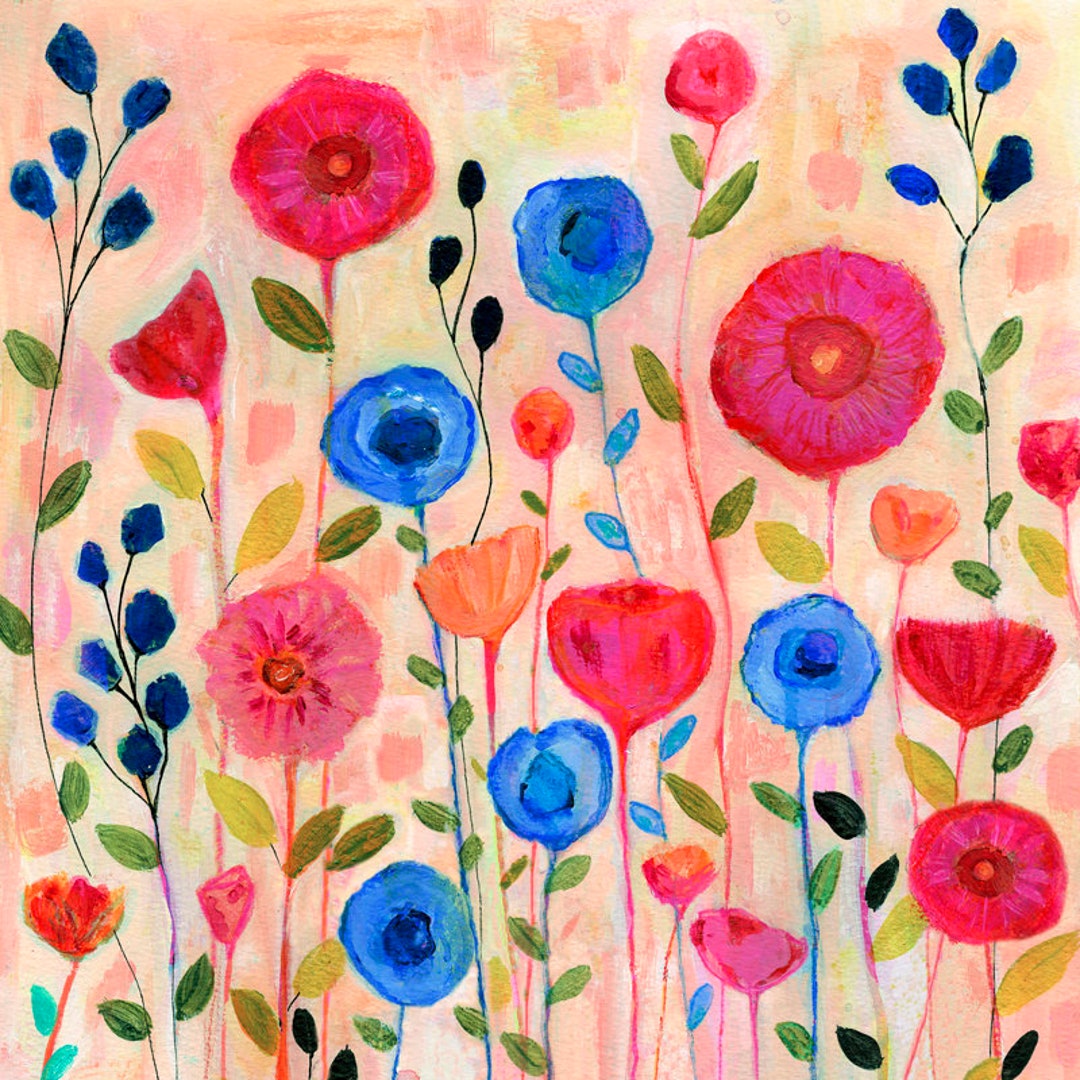 Flower Art Print, Large Flower Art Print, Large Flower Watercolor ...