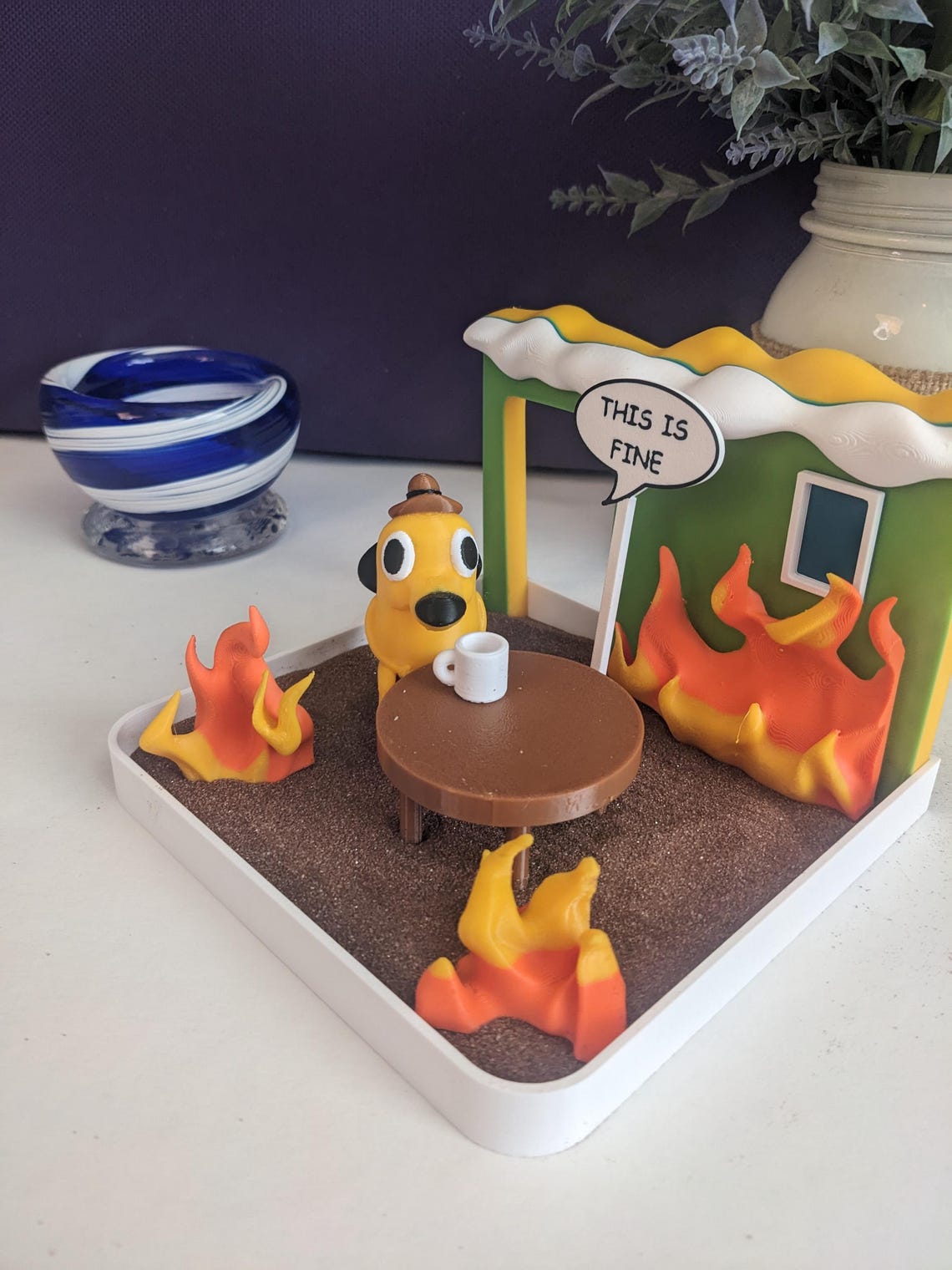 This is Fine Dog Meme Zen Garden – 3D Printed Meme-inspired Desk Toy ...