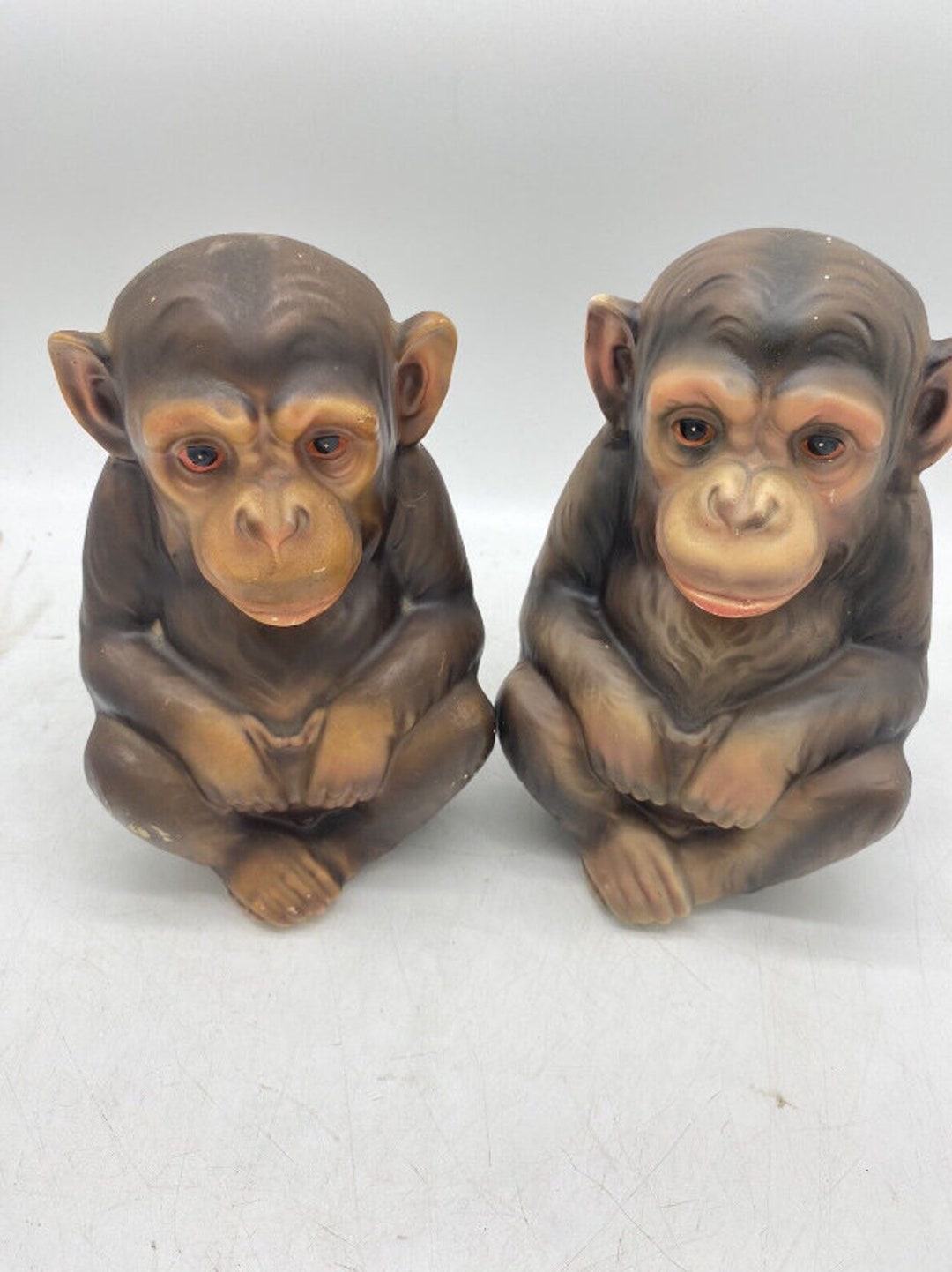 2 Vintage Ceramic Monkey Coin Piggy Bank Japan Stopper - Etsy