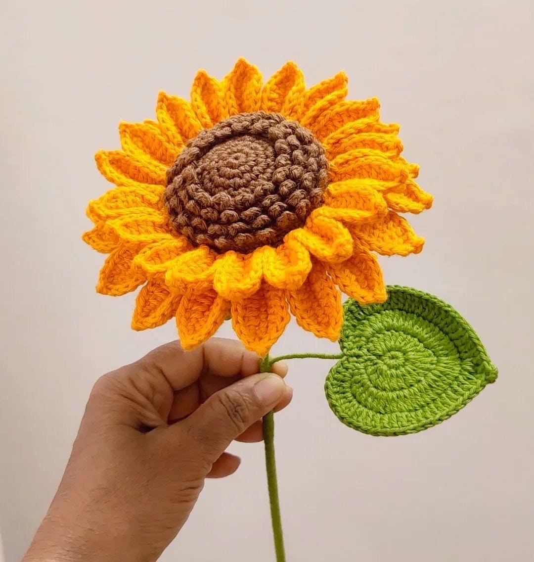 Crochet Sunflower Pattern - Etsy