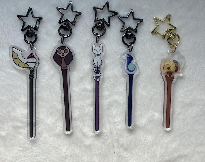 Owl House Staff Keychains - Etsy