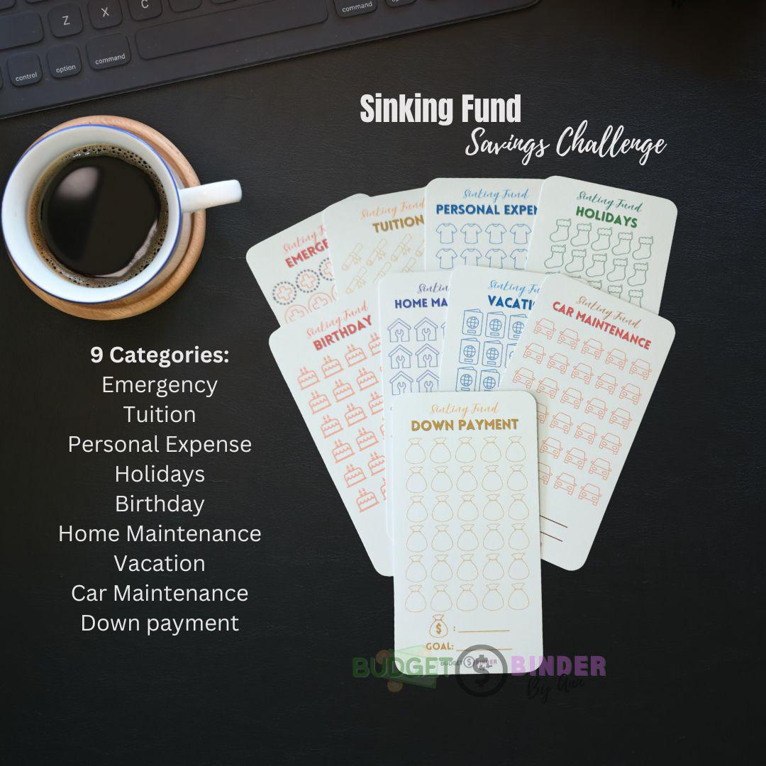 Sinking Fund Savings Challenge SET | Sinking Fund Dashboard & Inserts ...