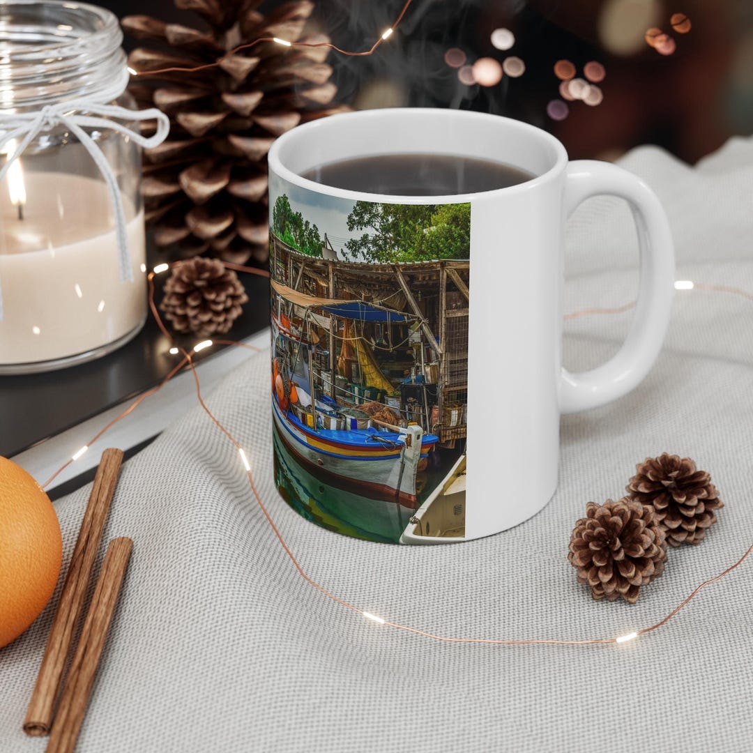 Fishing Coffee Mug, Fishing Boat, Fishing Mug, Fishing, High Quality ...