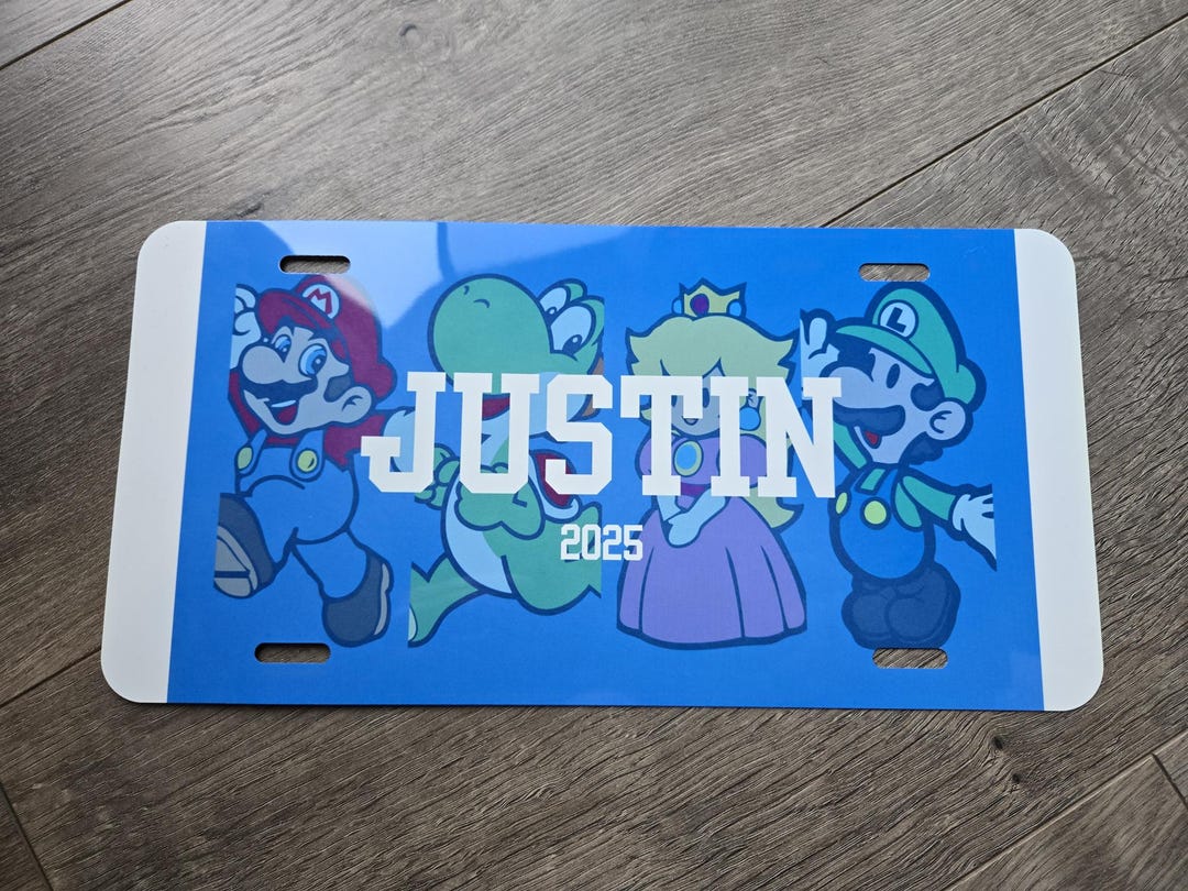 Novelty License Plate - Super Mario Brother Fan Favorite, Personalized ...