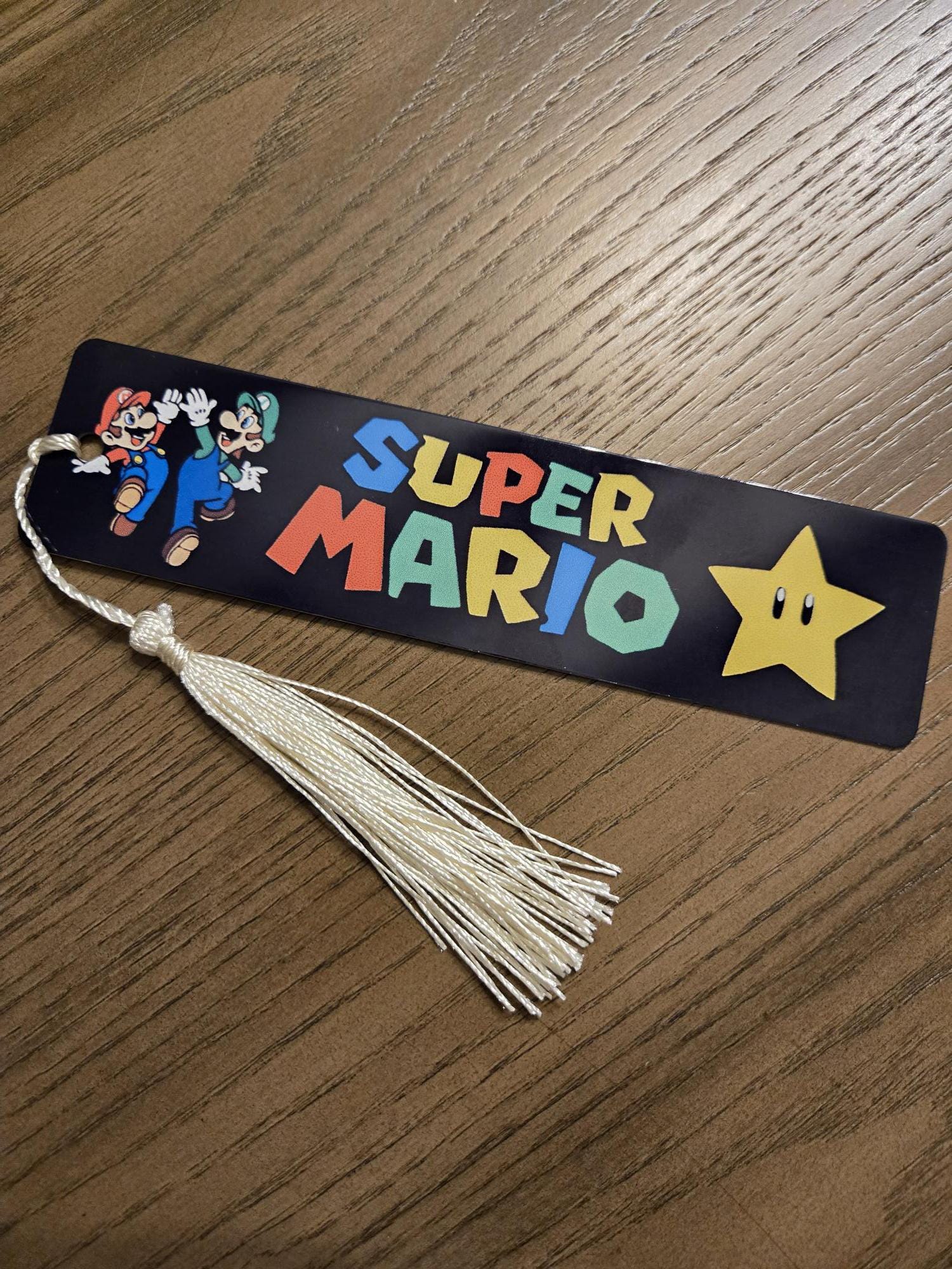 Personalized Super Mario Bookmark, Bookmark With Tassel, Gaming, Mario ...