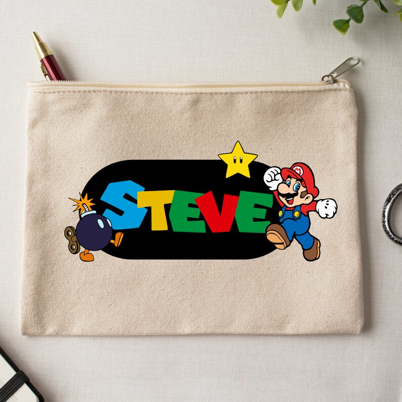 Super Mario Pencil Case, Back to School, Colorful Designs, Personalized ...