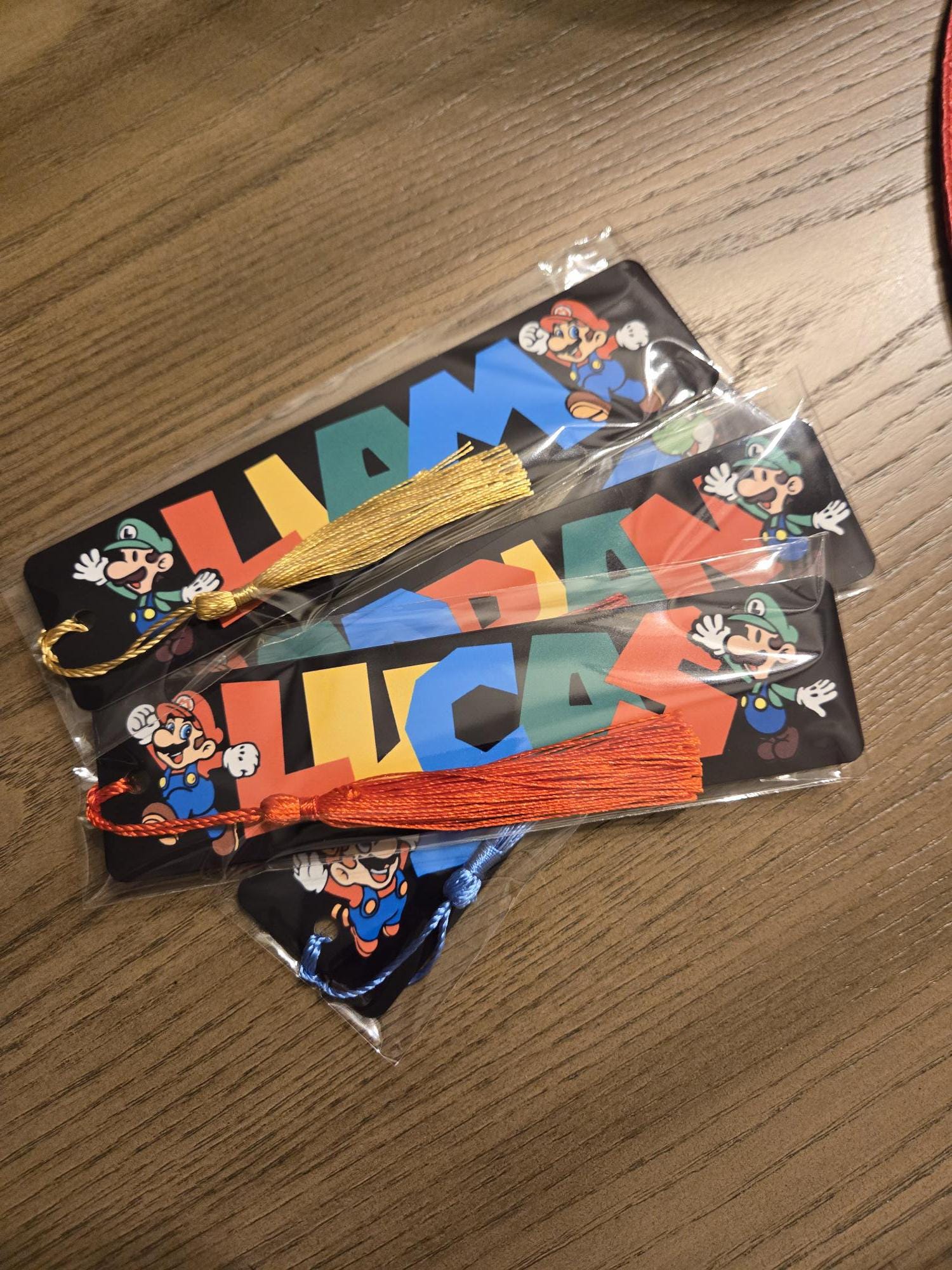 Personalized Super Mario Bookmark, Bookmark With Tassel, Gaming, Mario ...