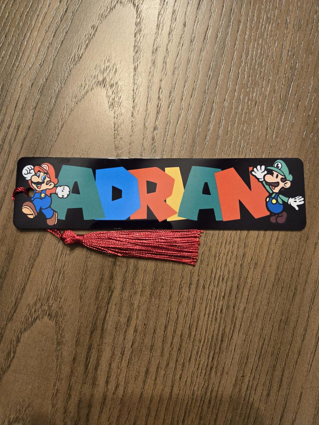 Personalized Super Mario Bookmark, Bookmark With Tassel, Gaming, Mario ...