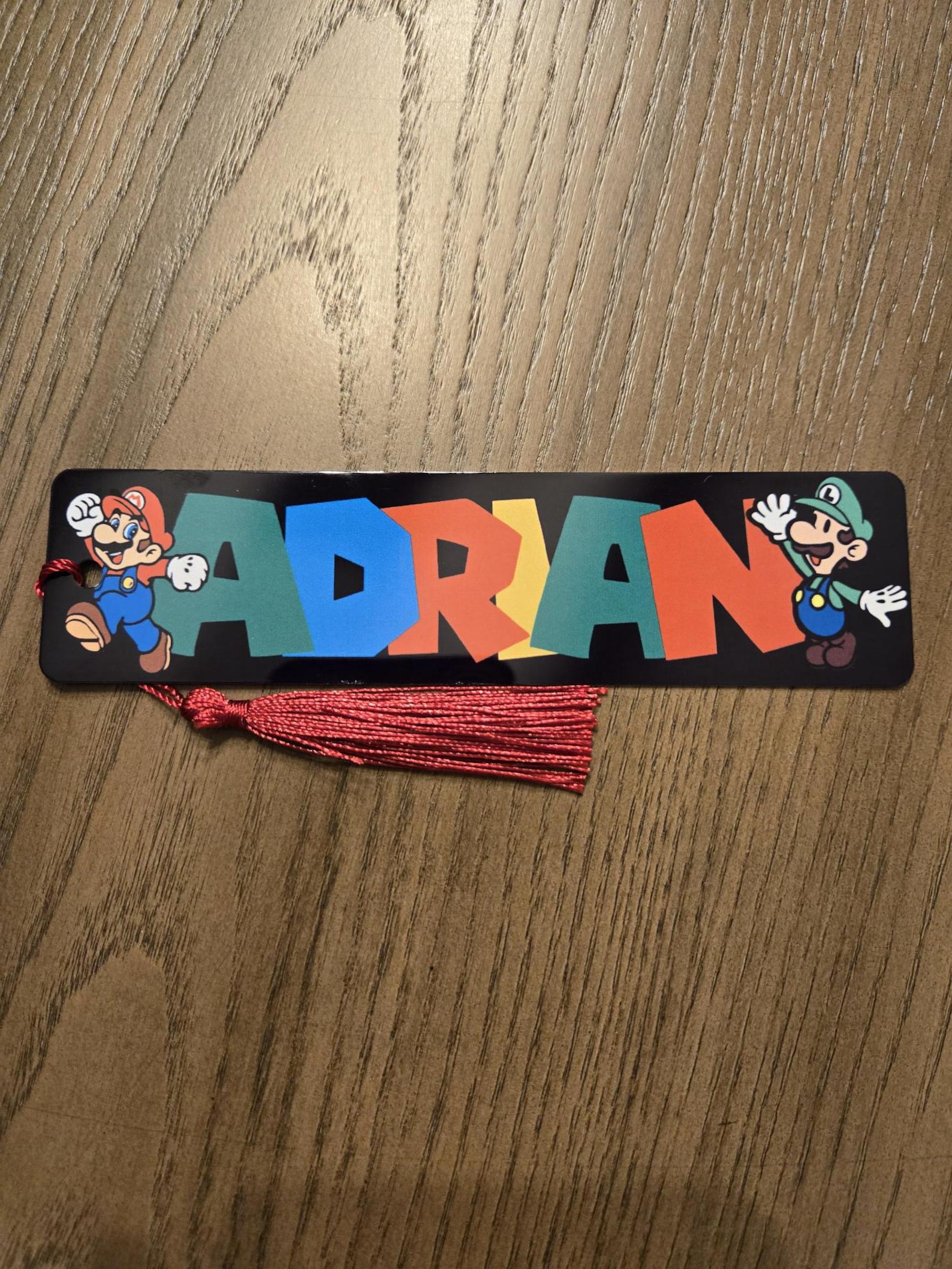 Personalized Super Mario Bookmark, Bookmark With Tassel, Gaming, Mario ...