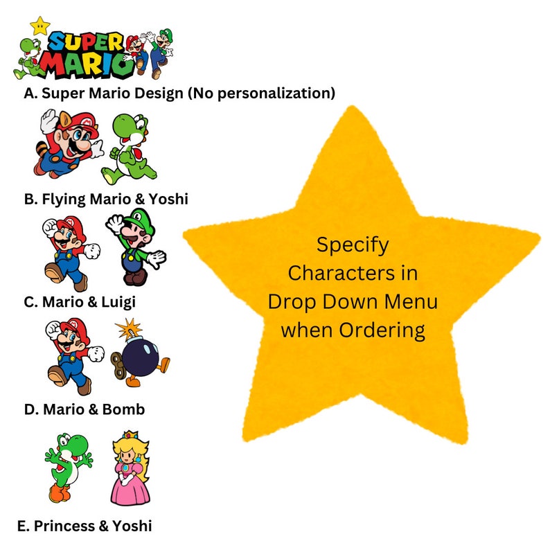 Super Mario Pencil Case, Back to School, Colorful Designs, Personalized ...