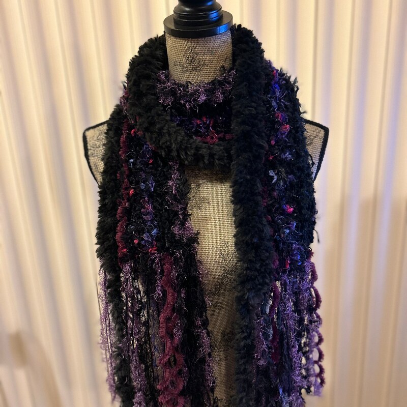 Knit Scarf Purple - Etsy