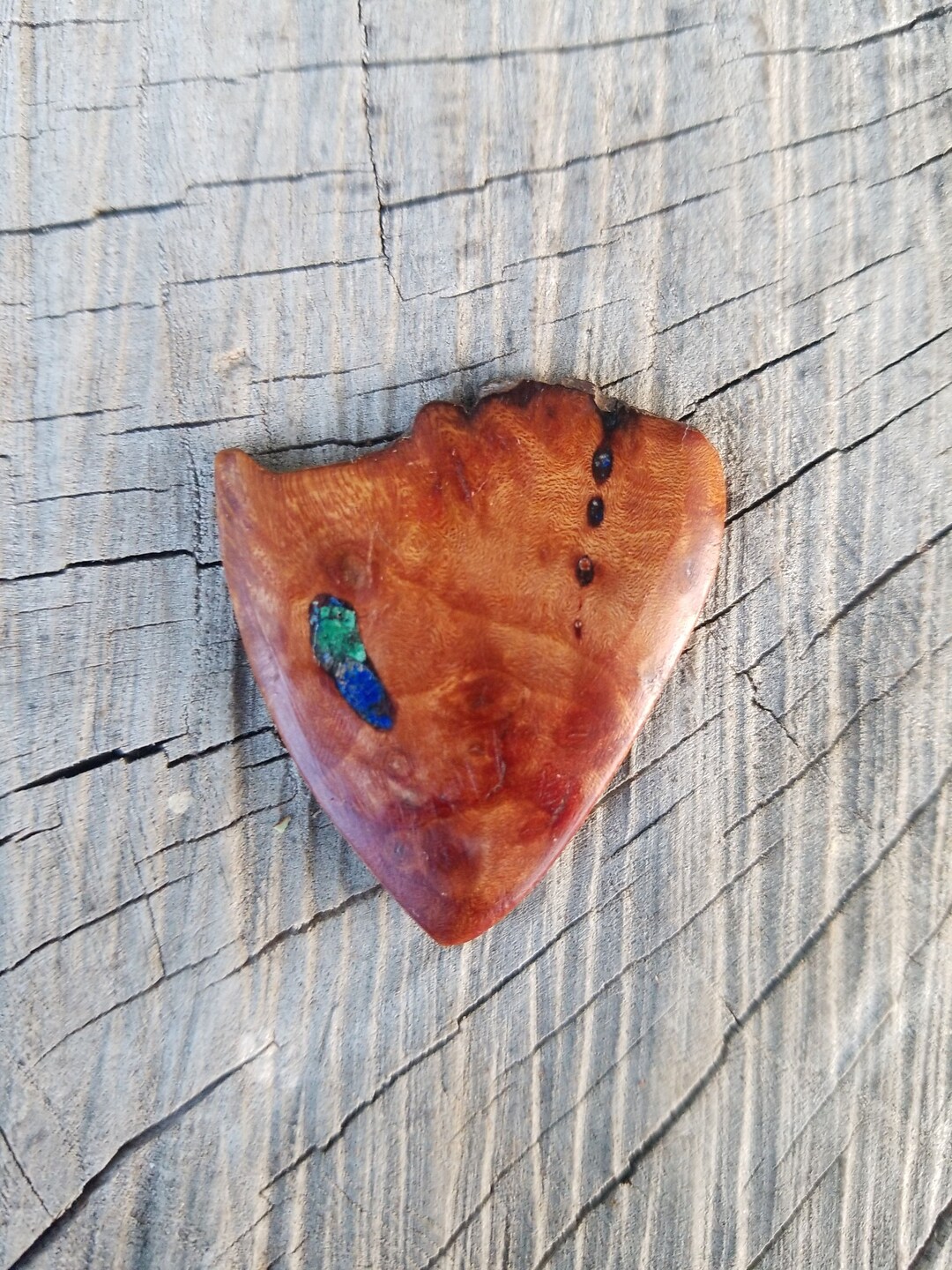 Wood Guitar Pick Live Edge Wood Collectable Custom Made - Etsy