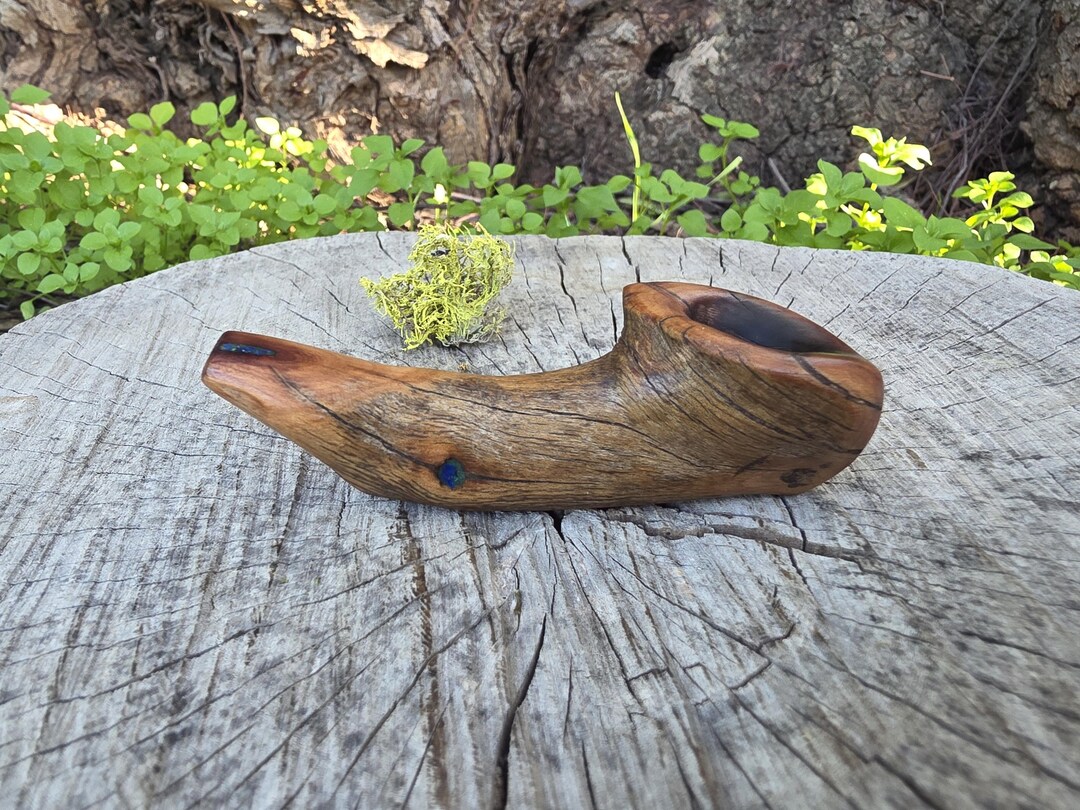 Mini Wood Pipe, Manzanita, Live Edge, Root Pipe, Mapacho Tobacco Pipe ...
