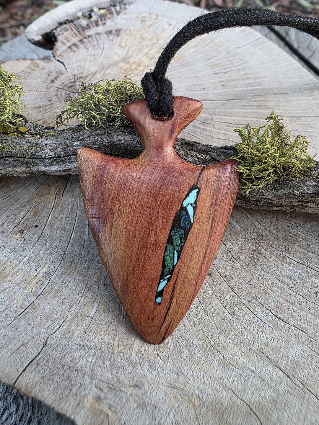 Arrowhead Wood Pendant, Manzanita, Native Style, Tribal Jewelry With ...