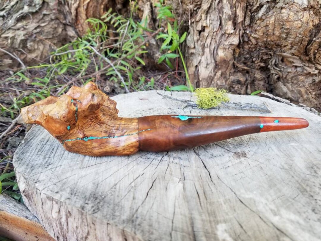 Manzanita Wood Pipe, Mapacho, Ceremony, Live Edge Wood Smoking Pipe ...
