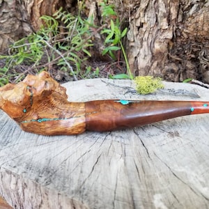 Manzanita Wood Pipe, Mapacho, Ceremony, Live Edge Wood Smoking Pipe ...