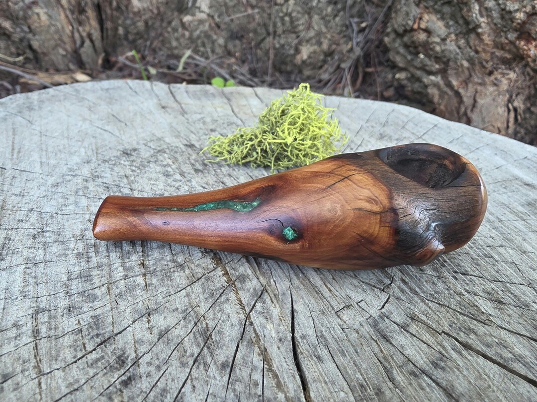 Wood Smoking Pipe, Manzanita, Live Edgewood, Hand Carved, Mapacho ...