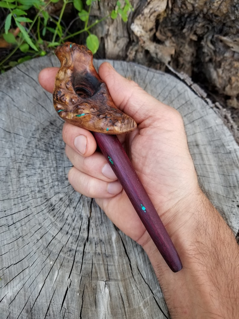 Manzanita Wood Pipe Live Edge Mapacho Tobacco Pipe With - Etsy