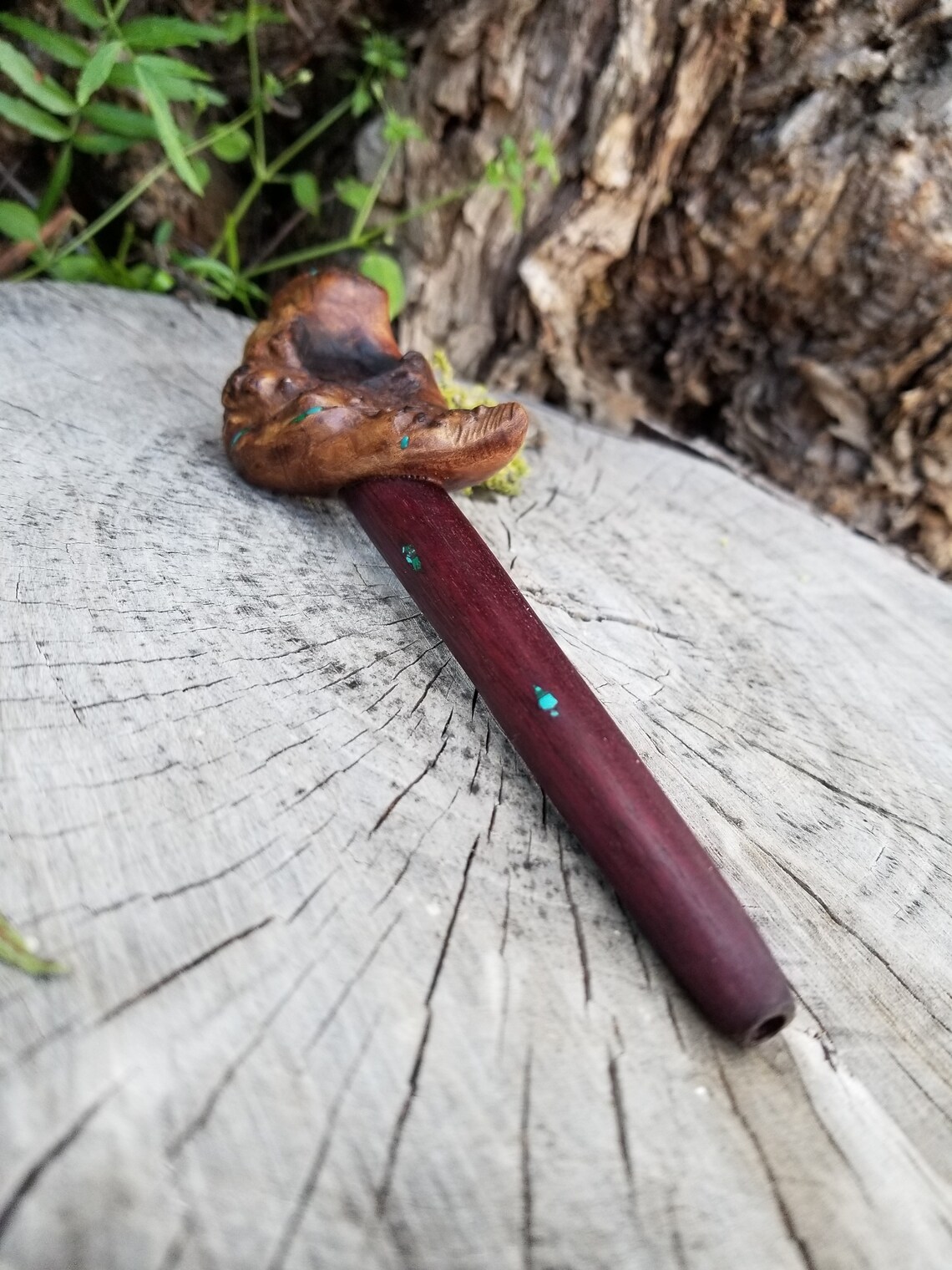 Manzanita Wood Pipe Live Edge Mapacho Tobacco Pipe With - Etsy