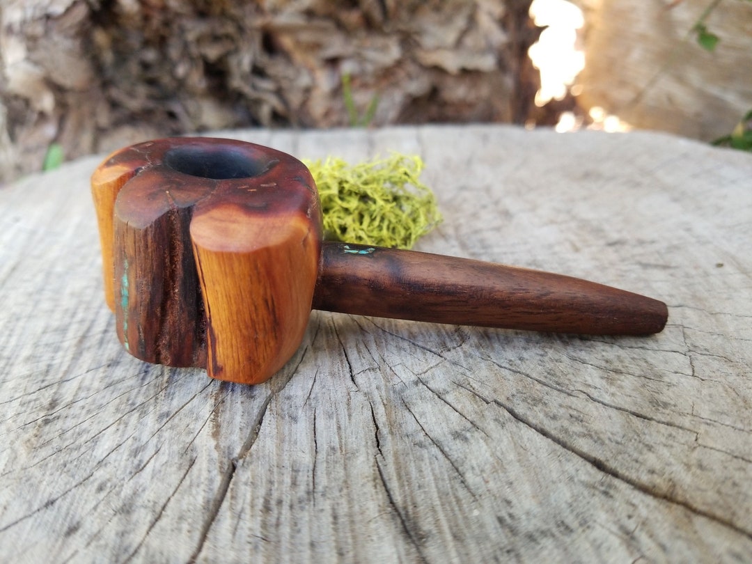 Manzanita Wood Pipe, Live Edge Wood,black Walnut Burl, Wood Smoking ...