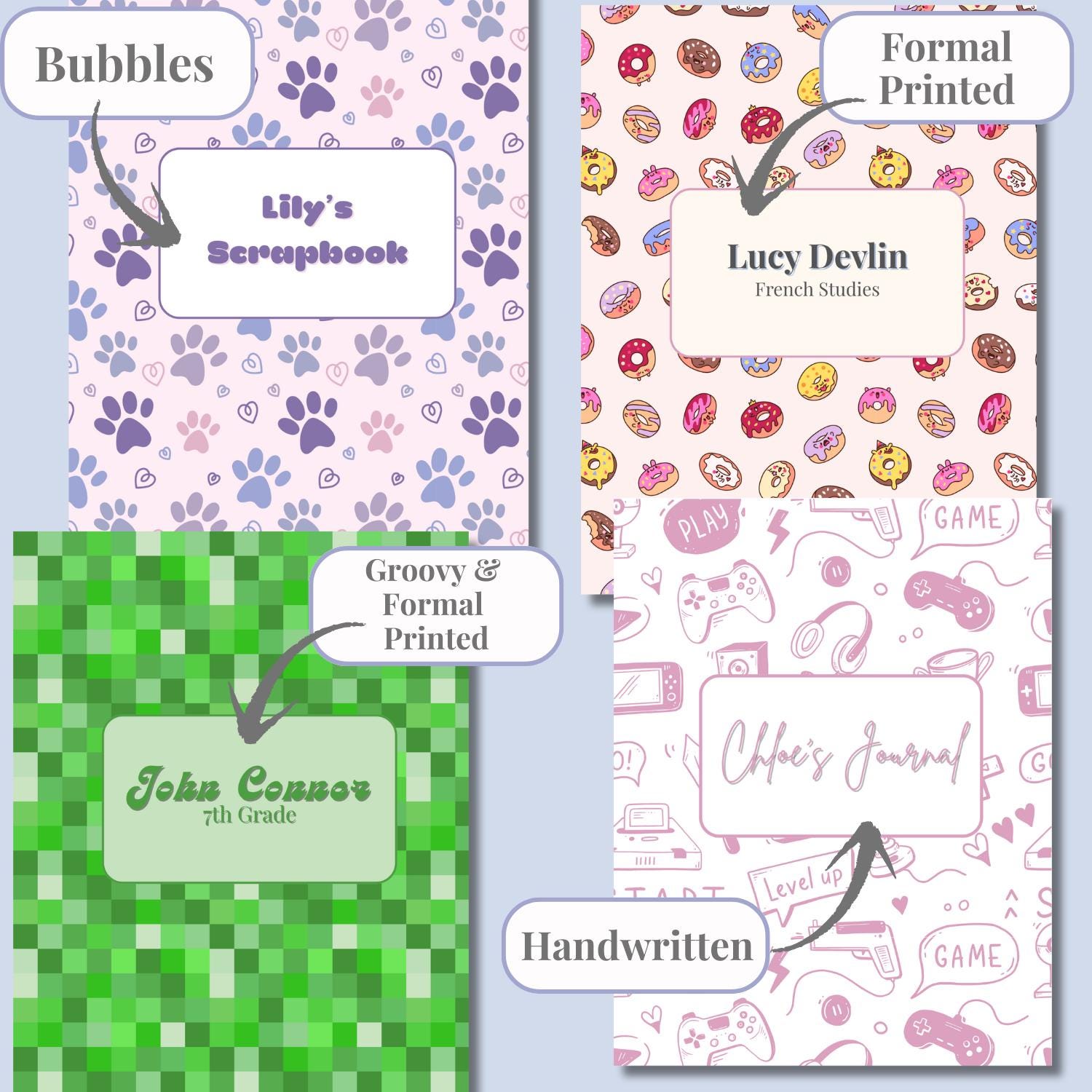 Customize Binder Cover and Spine for Home Organization Elegant Decor ...