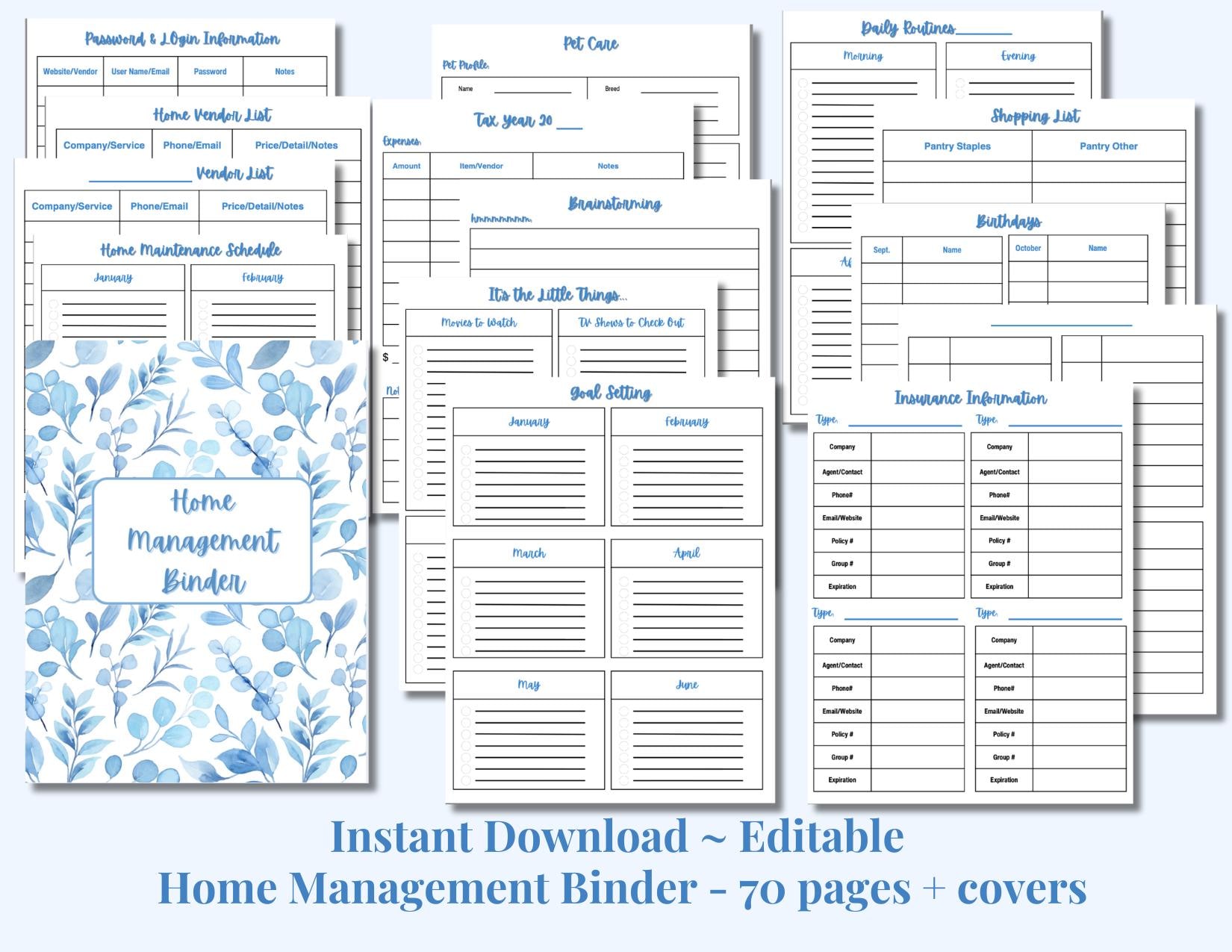 Home Management Binder Organization for Busy Parent Help Organizing ...