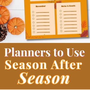 Seasonal Checklist Printable Planner Every Season Schedule Month ...