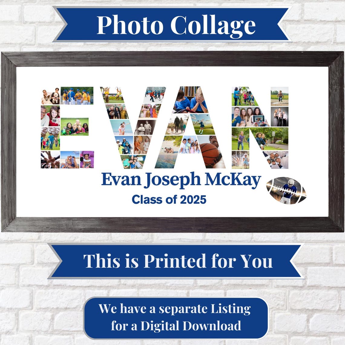 Graduation Photo Collage Gift Custom Name Collage Photo Gift ...