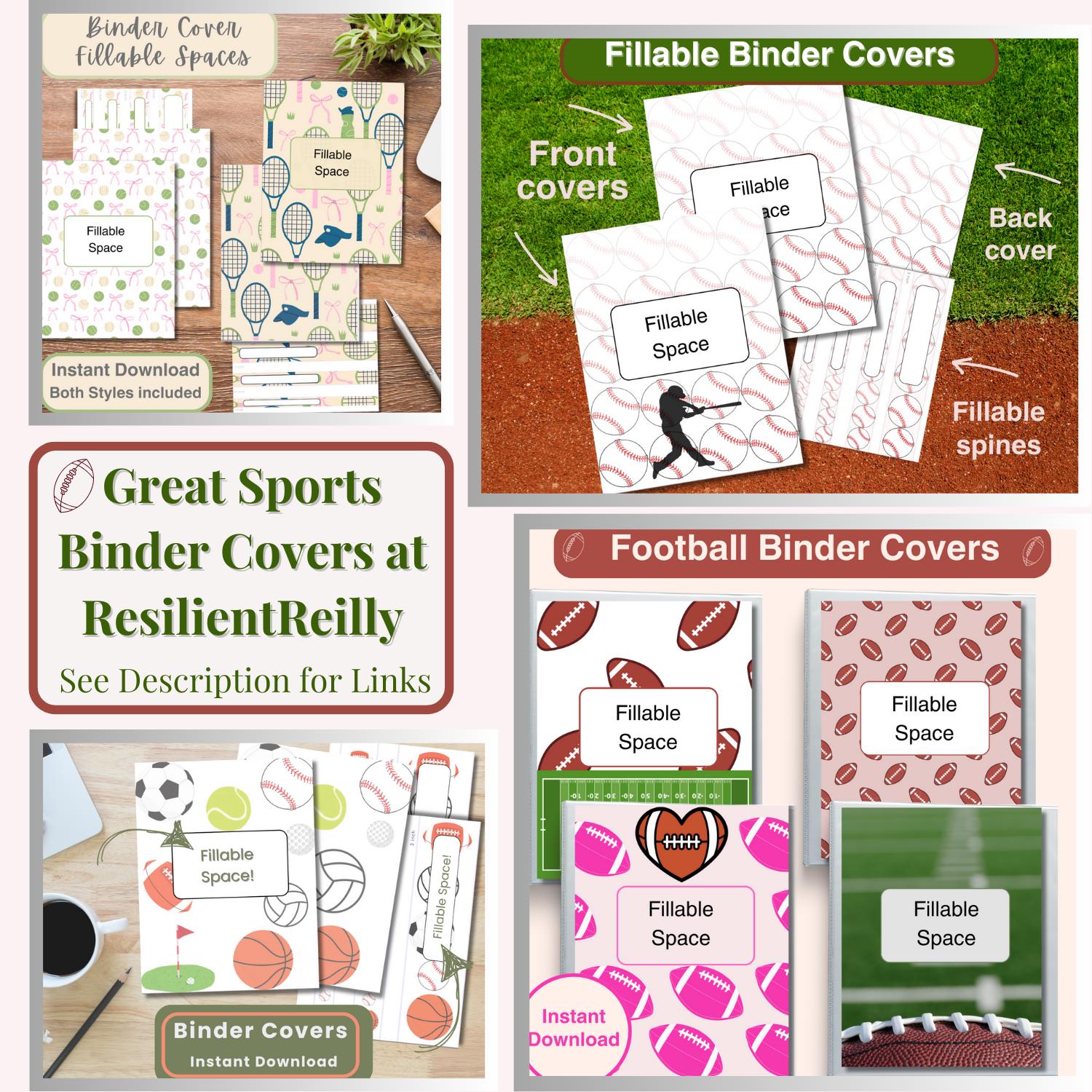 Pink Bow Binder Cover for School Organization Journal Meal Planner Home ...