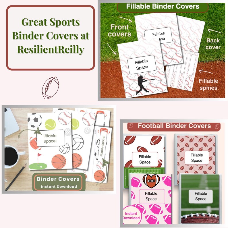 Pink Bow Binder Cover for School Organization Journal Meal Planner Home ...