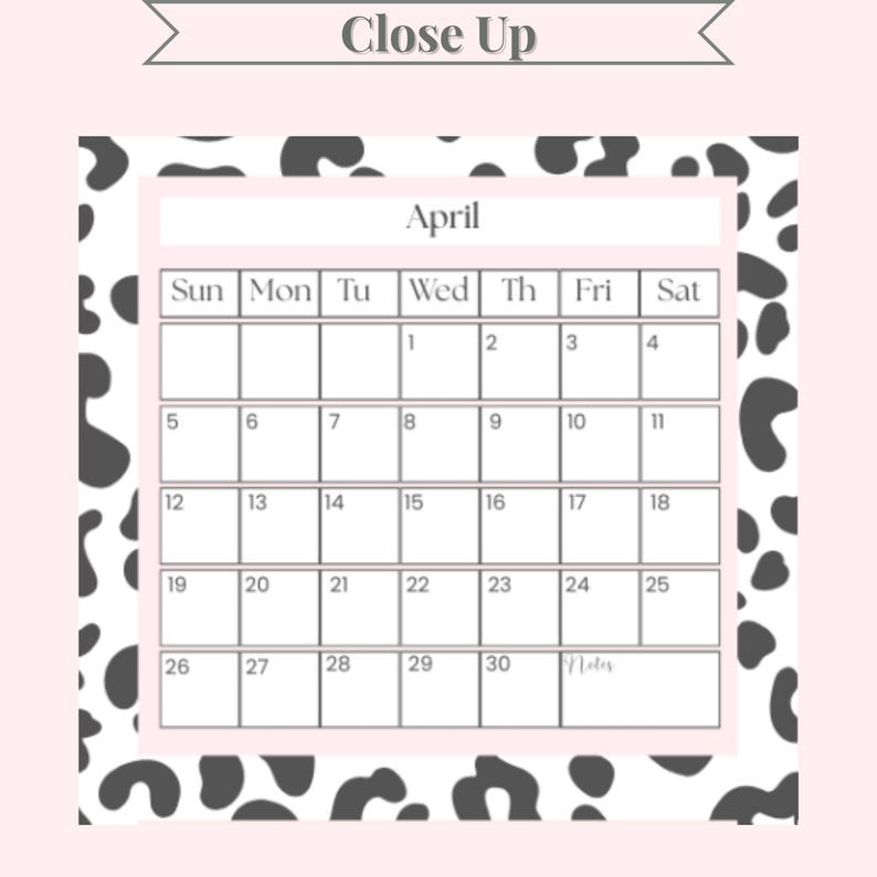 Wall Calendar 2026 at a Glance Planner Calendar 2026 Pink and Black ...