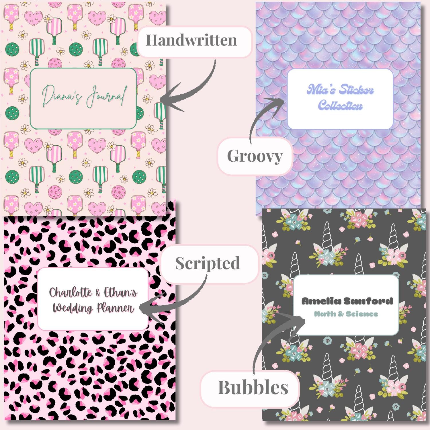 Customize Binder Cover and Spine for Home Organization Elegant Decor ...