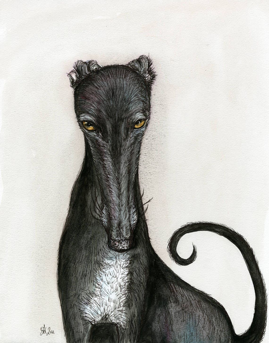 Greyhound Art Print - Etsy