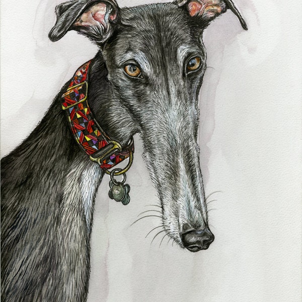 Greyhound Art - Etsy