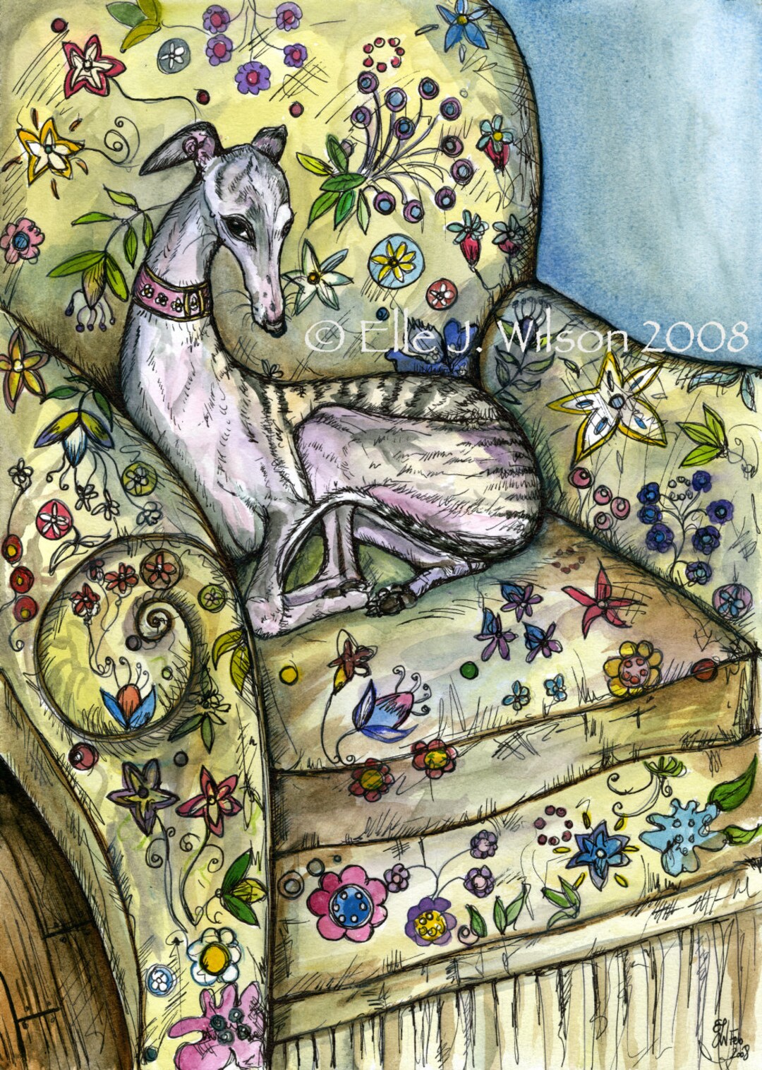 Whippet Art Print - Etsy