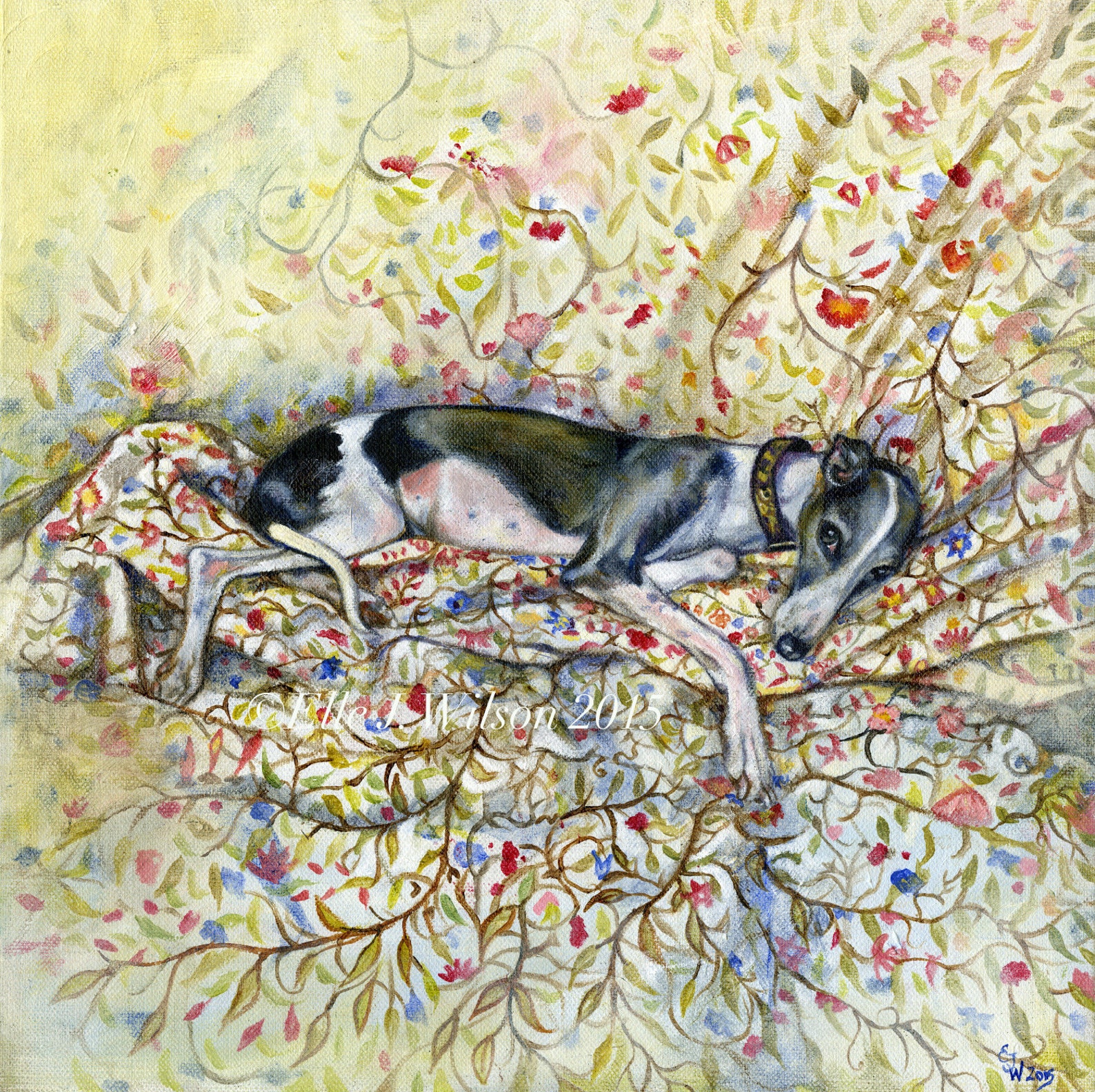 Whippet Art Dog Print - Etsy