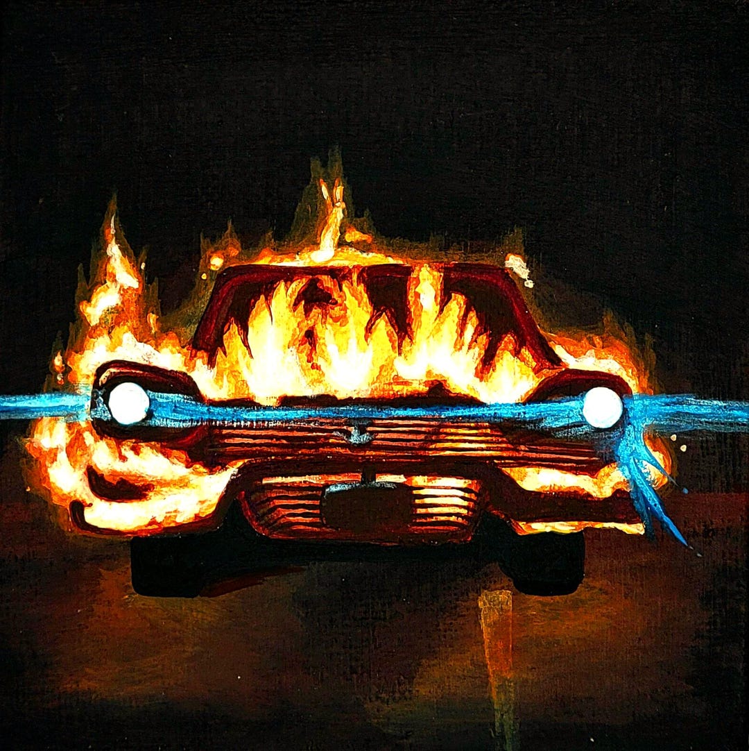 Christine Car on Fire Prints - Etsy