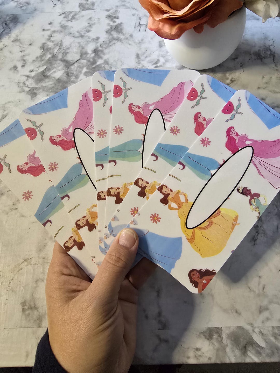 Disney Themed Princess Inserts. Laminated. 7 in a Pack. - Etsy