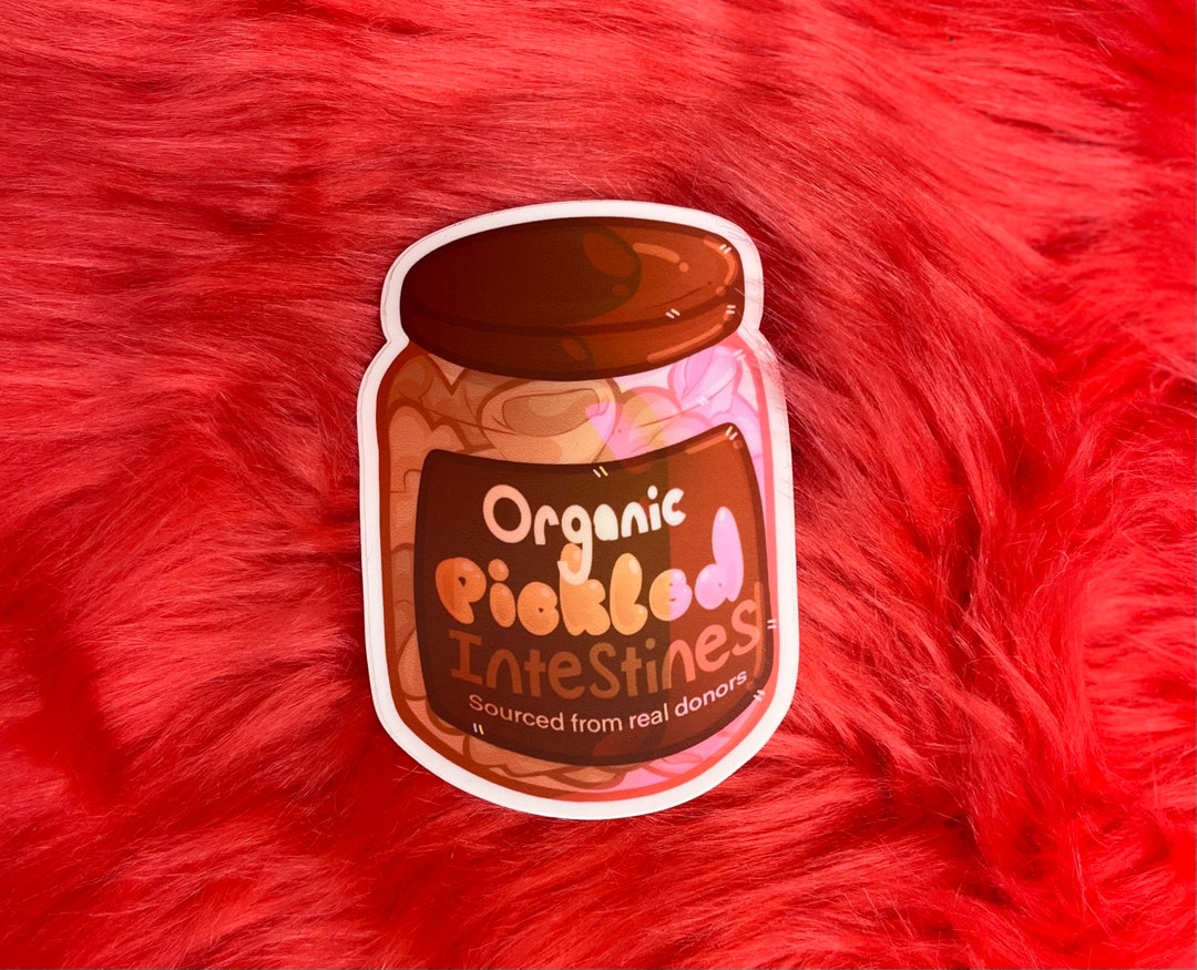 Pickled Intestines Matte Vinyl Sticker - Morbid Kitchen Collection - Etsy