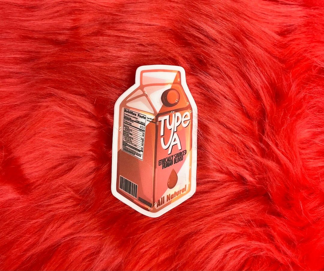 Carton of Blood Matte Vinyl Sticker - Morbid Kitchen Collection - Etsy