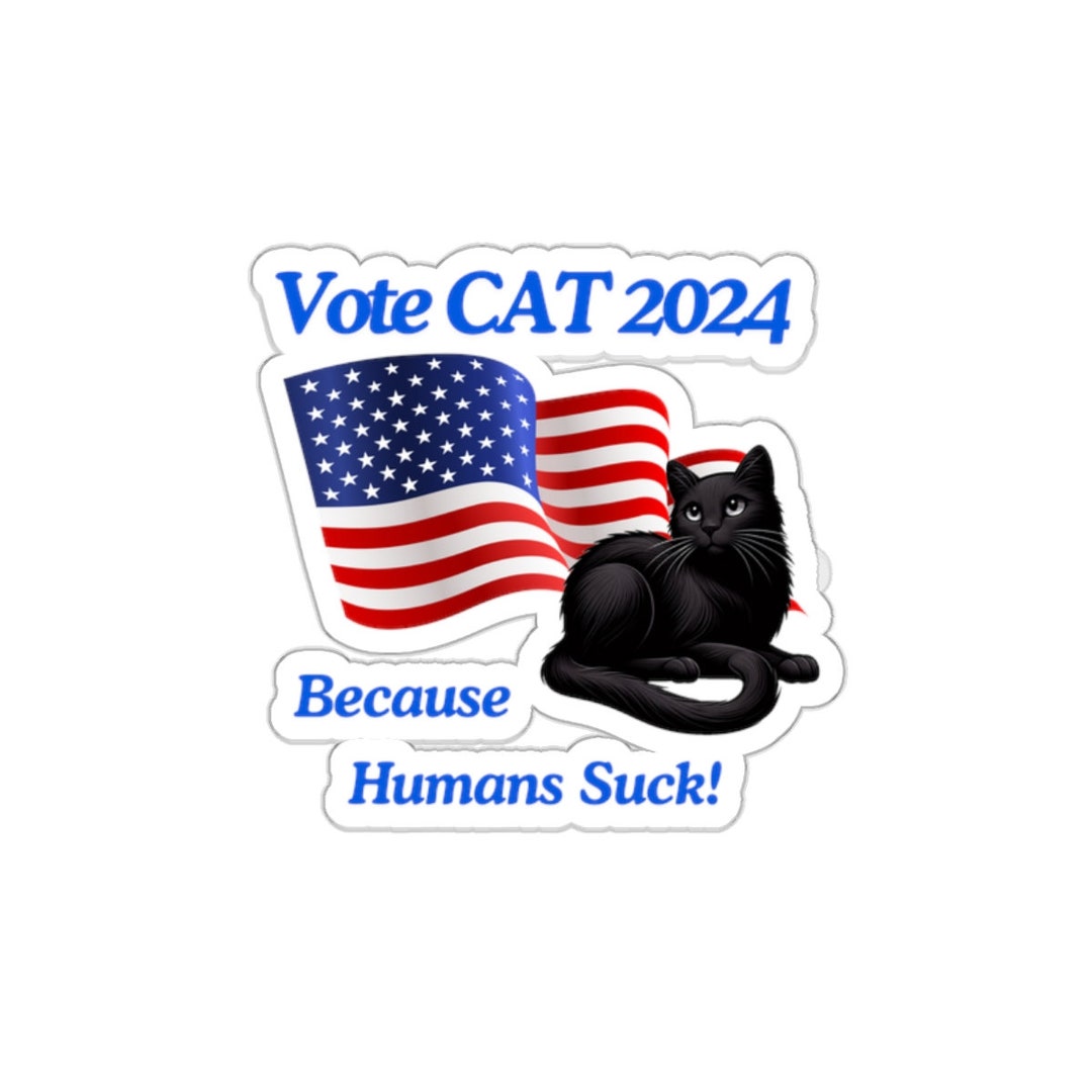 Vote CAT 2024 Weatherproof Die-cut Sticker Black Cat Edition - Etsy