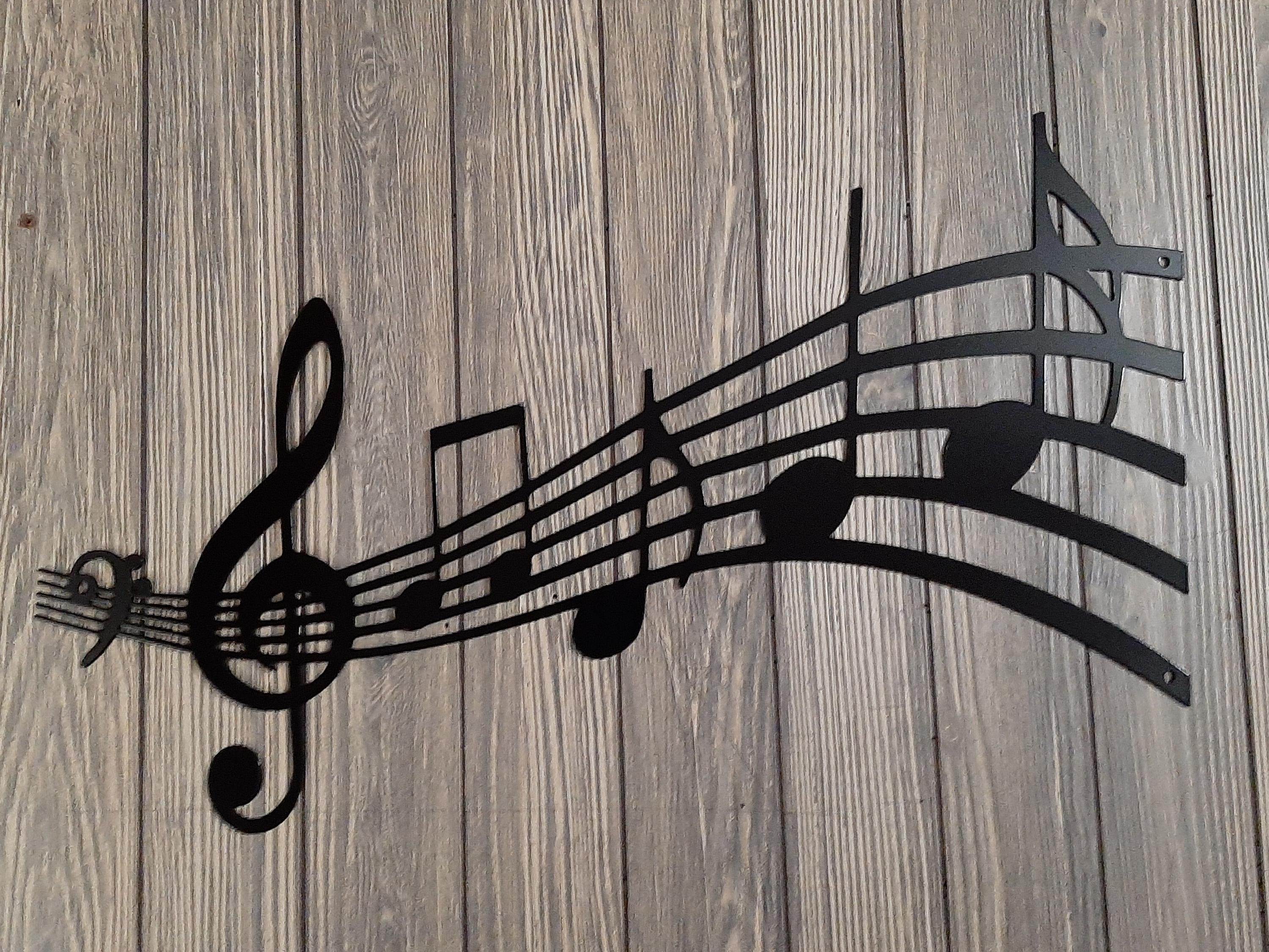 Custom Made- Music Notes- Metal Wall Art- Garage-yard-mancave - Etsy