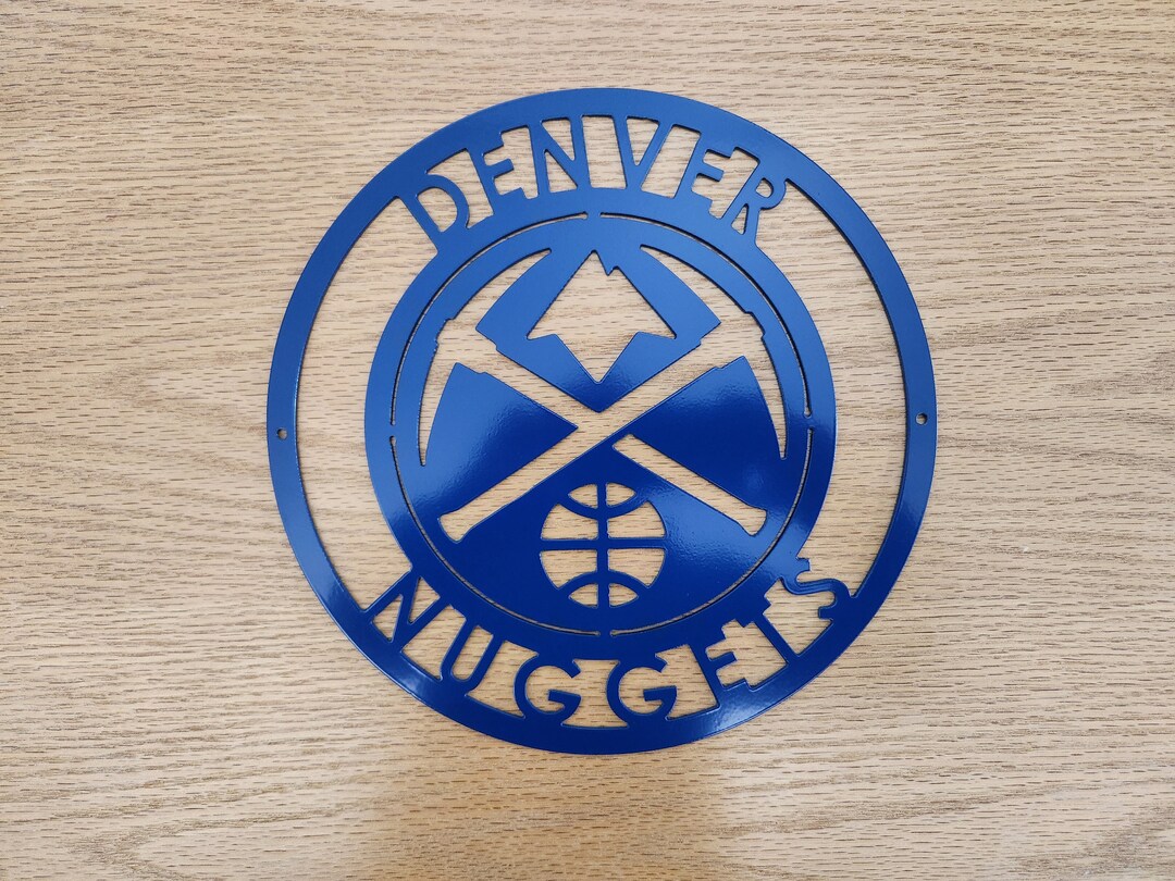 Custom Made- Denver Nuggets - Circle Metal Sign- Metal Wall Art- Garage ...