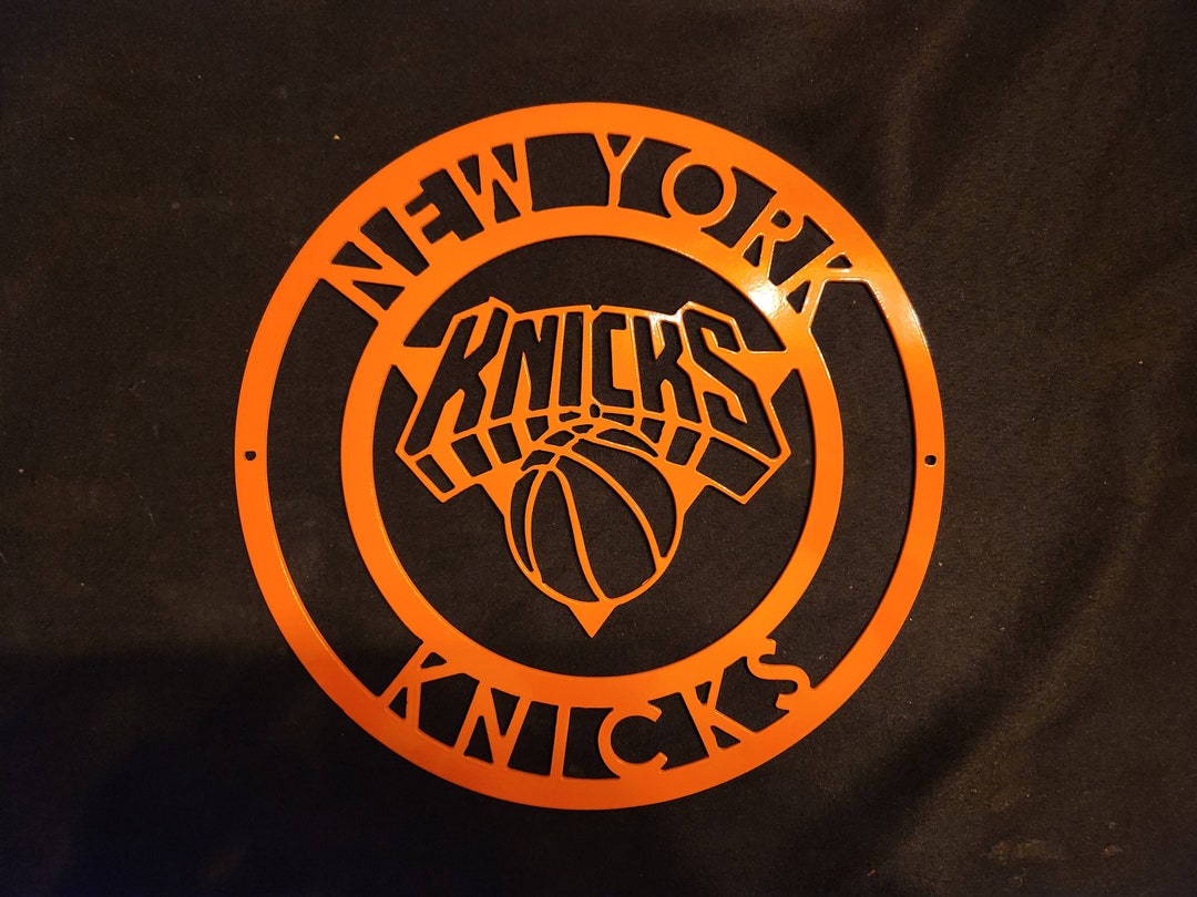 Custom Made- New York Knicks - Circle Metal Sign- Metal Wall Art ...