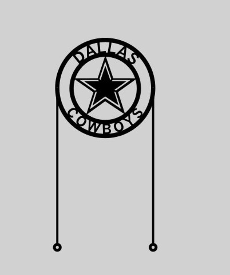 Custom Made Dallas Cowboys Circle Metal Sign- Metal Wall Art- Garage ...